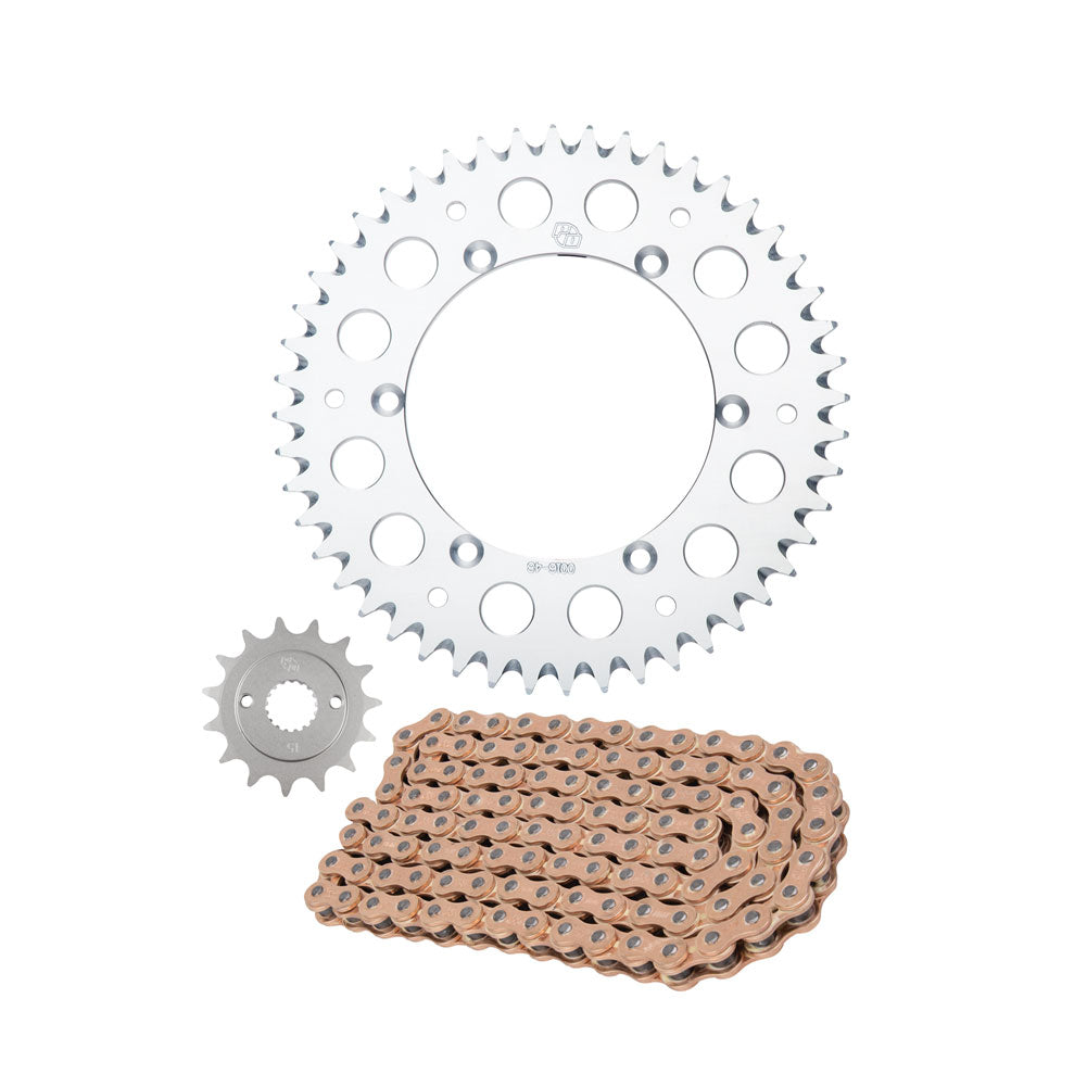 Primary Drive Chain and Sprocket Kit - Aluminum Rear/Gold Plated MX Ra ...