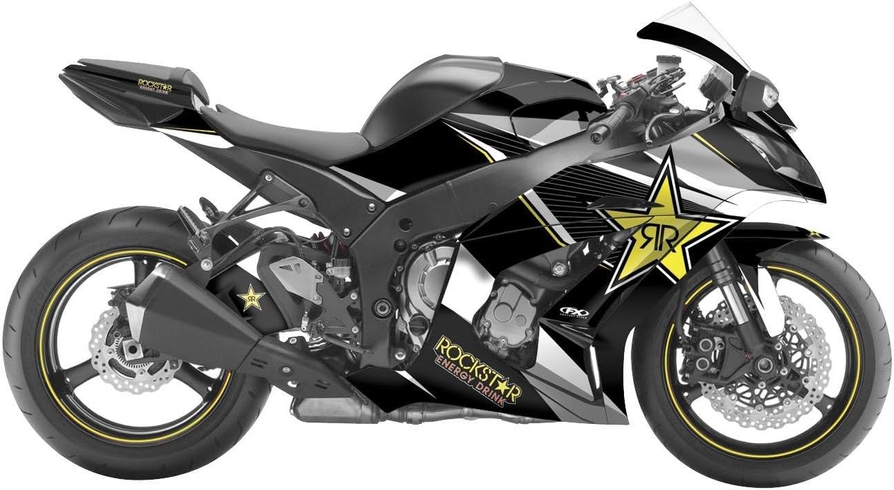 Factory Effex Rockstar Ser. Yellow Star Complete Street Bike Graphic#1 ...