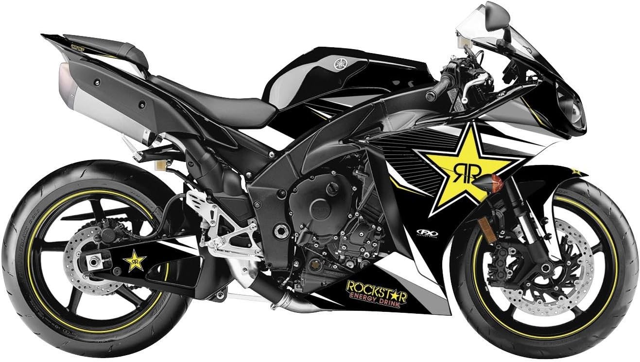 Factory Effex Rockstar Ser. Yellow Star Complete Street Bike Graphic#1 ...